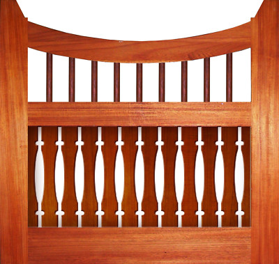 Timber Gates - Scallop Dowel & Fretwork Gate TG42 - All Sizes | eBay ...