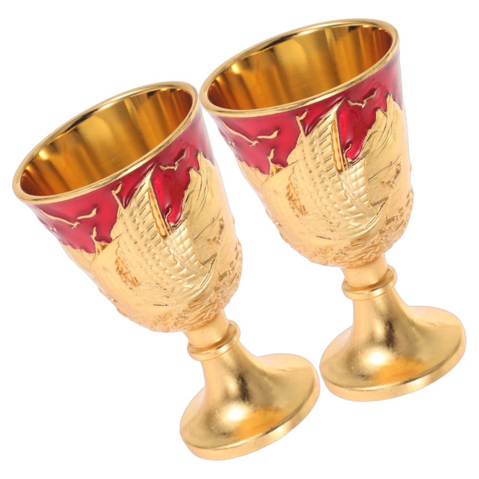 2pcs Vintage Alloy Chalice Goblet: Medieval Drinking Goblets Glasses ...