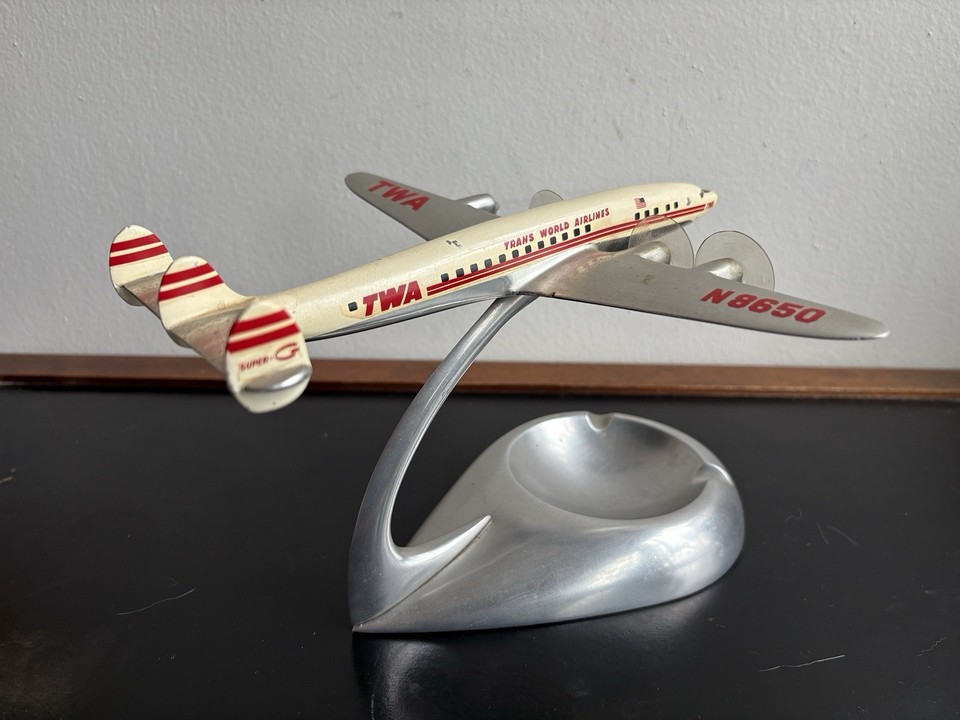 Vintage Riffe Models TWA Super G Constellation Desk Model Airplane ...
