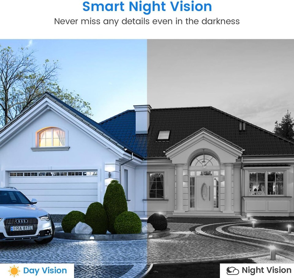 1080p HD WiFi 2.4G Ring Video Doorbell Intercom Video Camera Door AI ...