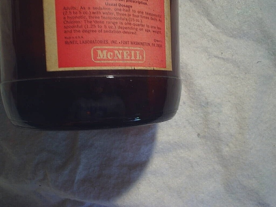 1971 BUTISOL SODIUM ELIXIR 1 GALLON BOTTLE with CAP, McNeil ...