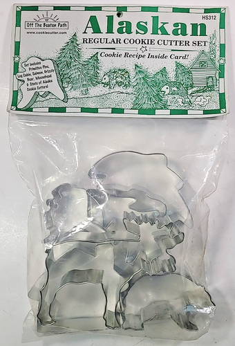 Alaska Cookie Cutter Set Moose Cabin Salmon Bear Pine Tree New Off ...