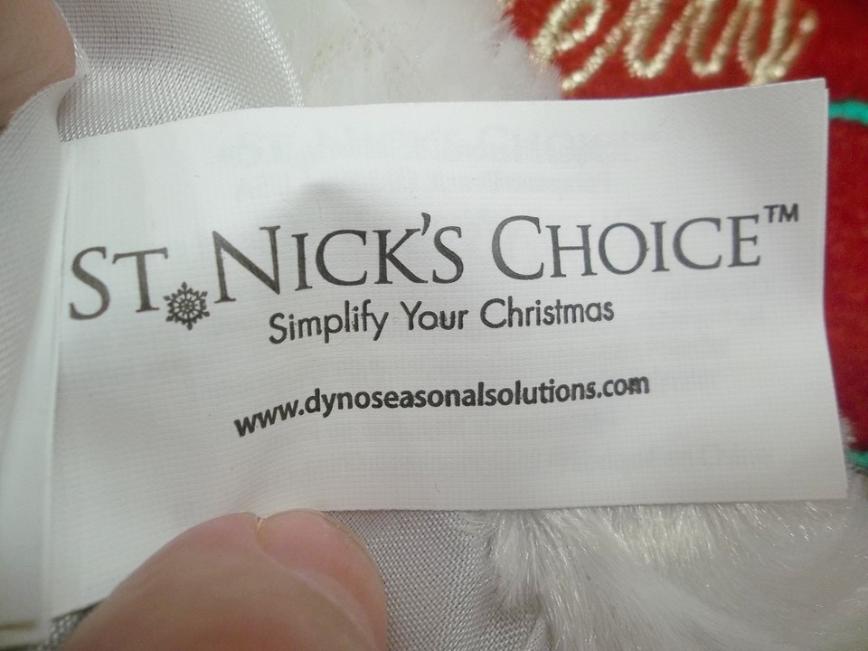 Merry Christmas Reindeer Fancy Christmas Stockings Nick's Choice Brand ...