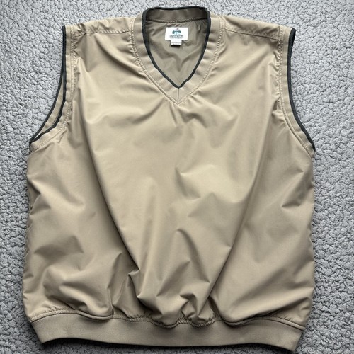 Outdoor World Golf Apparel Windbreaker Vest Mens XXL Brown Classic ...