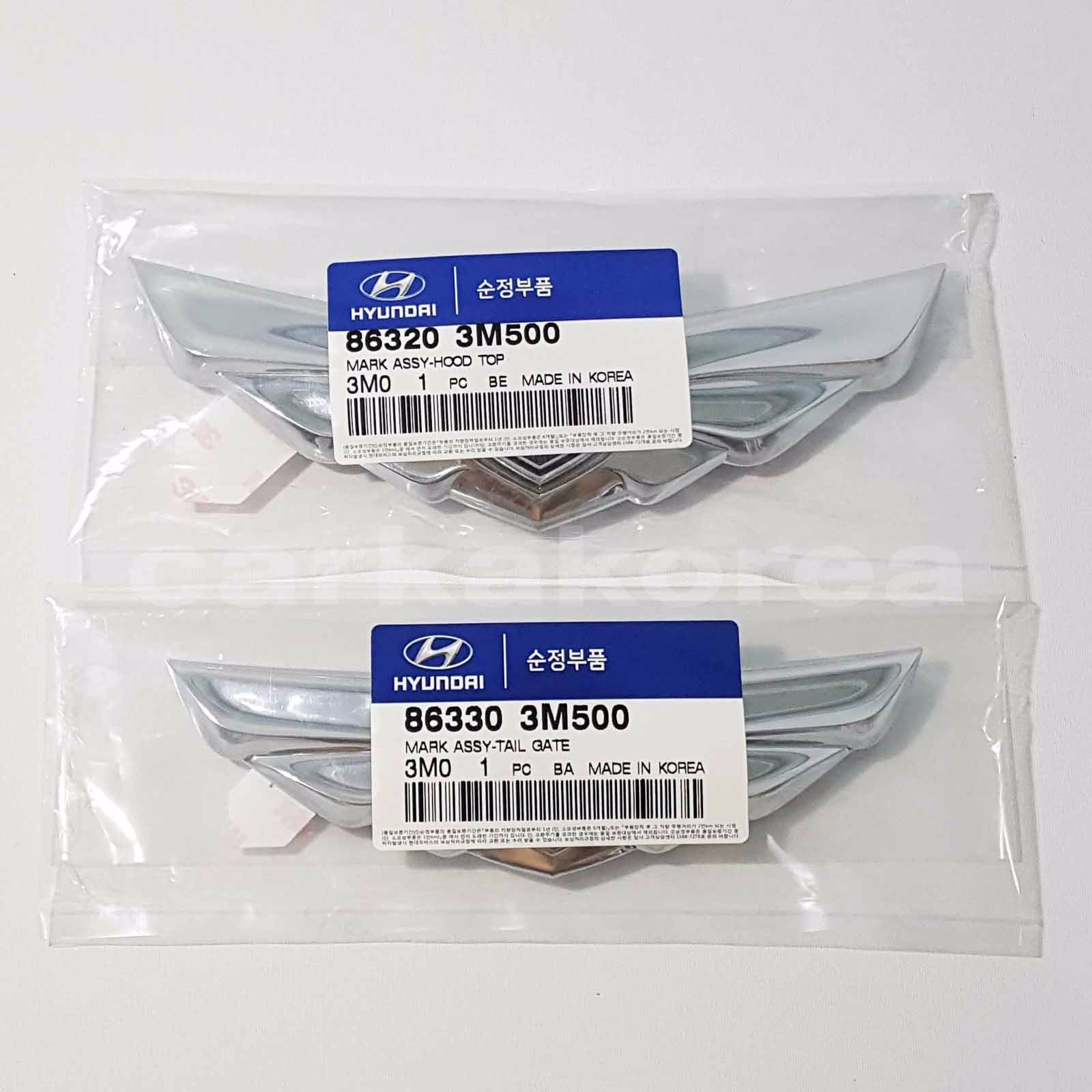 863203M500 863303M500 Front Hood &Rear Trunk Wing Emblem For Genesis ...
