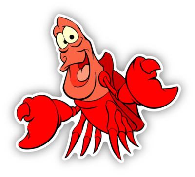 Sebastian Sticker Decal Laptop Wall Car Phone Little Mermaid Cartoon | eBay