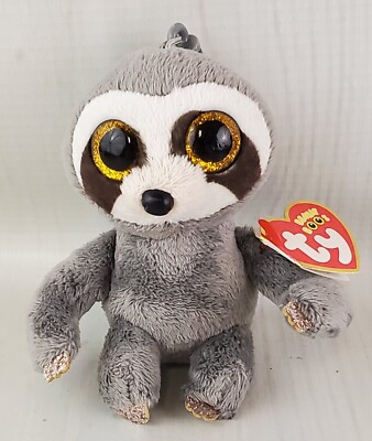 SLOTH Ty Beanie Boos - Dangler the Sloth w/ Plastic Key Clip Plush Toy ...