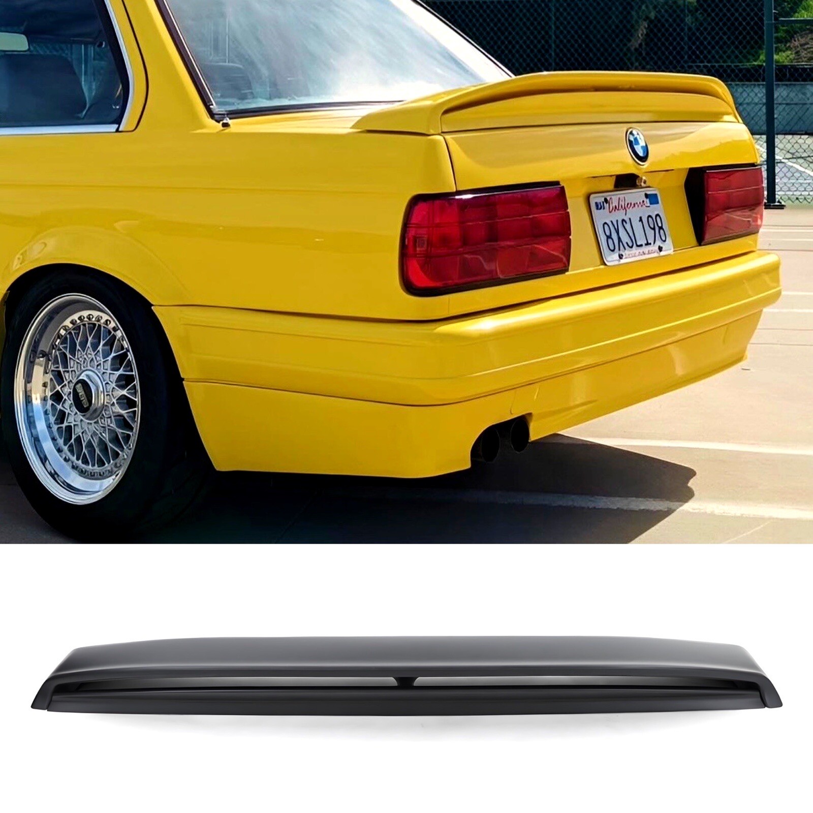 BMW E30 Mtech 2 ABS Plastic Rear Trunk Spoiler 318i 318is 325i 325is ...