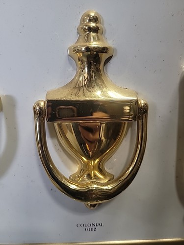 BALDWIN Colonial Style Solid Brass Door Knocker in Lifetime Polished Brass | eBay