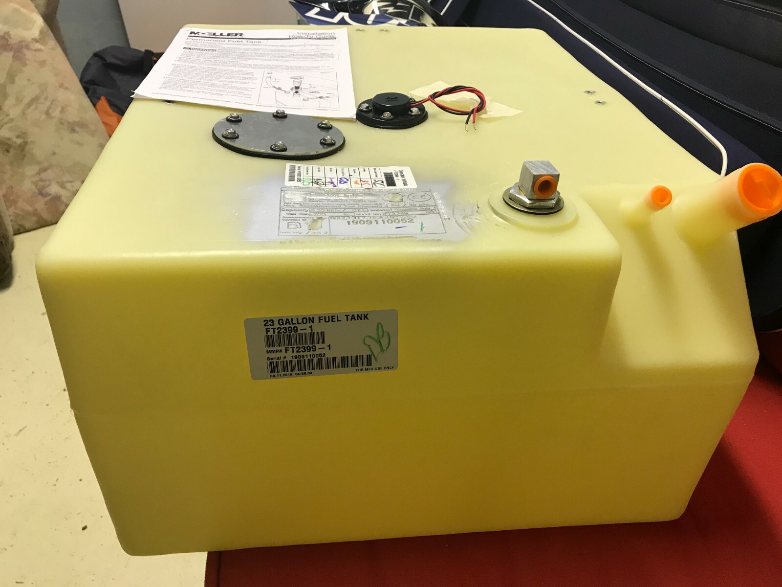 Marine Fuel Tank - Moeller FT2399-1 - 23 Gallon / 87 Liter | eBay