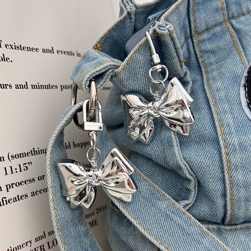 Y2K Bow Keychain Vintage Metal Bowknot Key Ring Fashion Car Handbag ...
