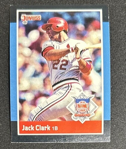 1988 Donruss All-Stars Jack Clark Baseball Card #33 Cardinals 1B O/C ...