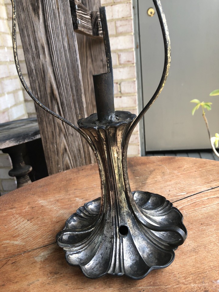 Antique Pairpoint silver plated lamp base, 3008, no reserve | eBay