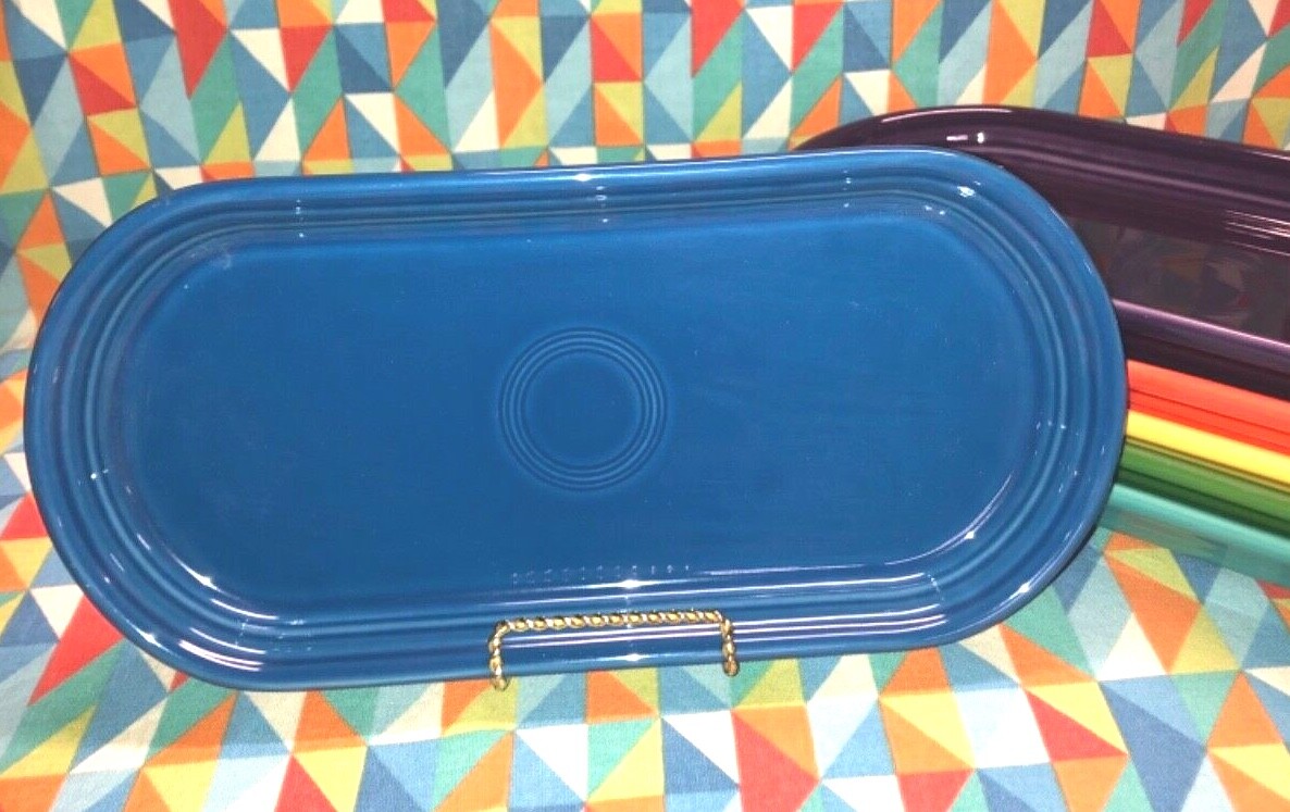 NEW Fiestaware Lapis Blue Bread Tray Oval FIESTA 12” Utility Serving ...
