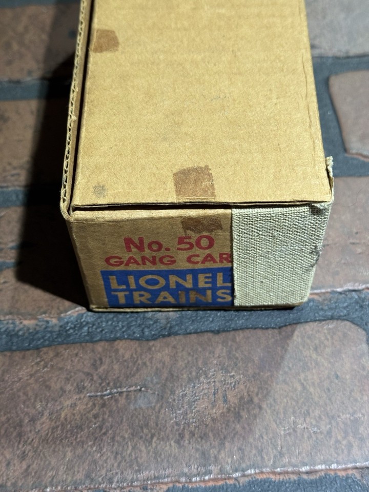LIONEL No. 50 GANG CAR W/ORIG. BOX - OFF-CENTER HORN - NICE COND. | eBay