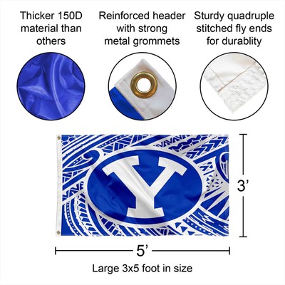 Byu Flag Brigham Young Cougars Modern Logo Embroidery Design – Sketch ...