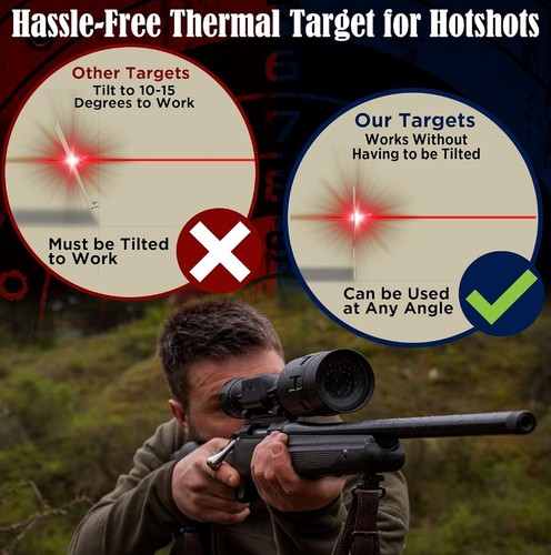 Internalenergy 4" Zeroing Thermal Targets 30 pack Extra Bright Passive ...