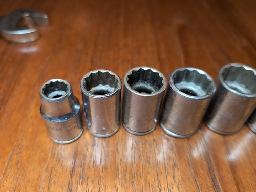 8 Piece Fleet By Proto 1/2" Drive Partial SAE Socket Set 7/16" To 1" | eBay