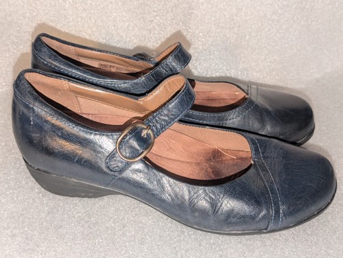 Dansko Womens Navy Blue Leather Mary Janes Sz US 6.5-7 / EU 37 | eBay