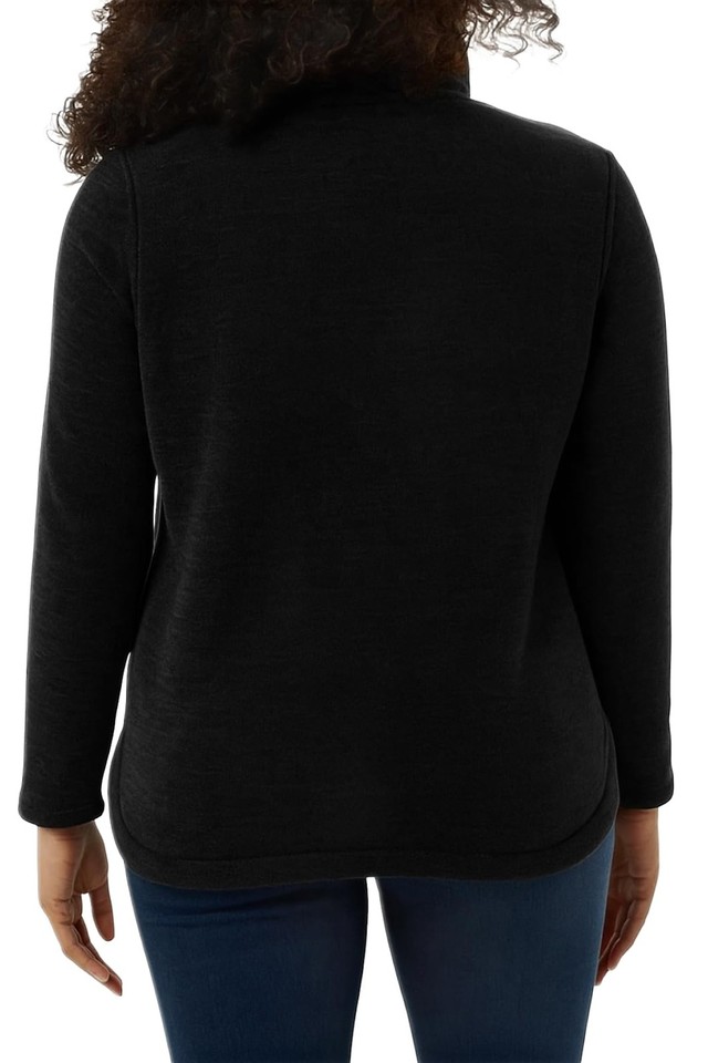 32 Degrees Heat Women's Mock Neck Fleece 1/4 Zip Pullover Sweater with ...
