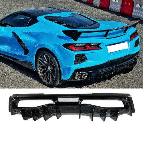 Rear Bumper Diffuser For 2020-2025 Corvette C8 Z51 Shark Fin Style ...