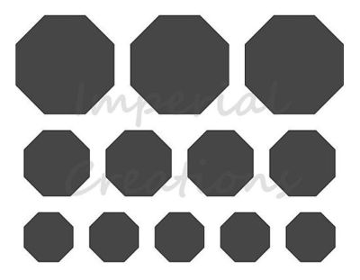 OCTAGON Shape 3 Different Sizes 8.5" x 11" Stencil Plastic Sheet NEW ...