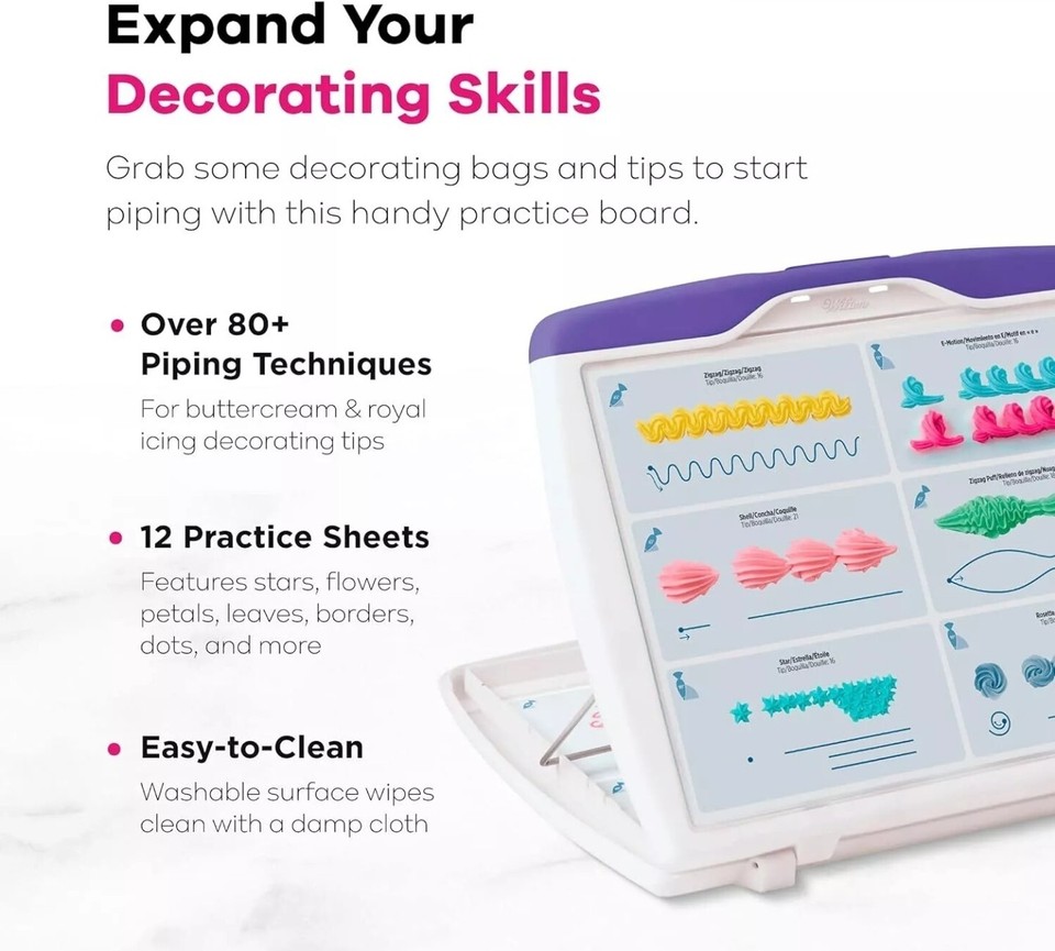 Wilton Deluxe Practice Board Set for Cake Decorating Training | eBay
