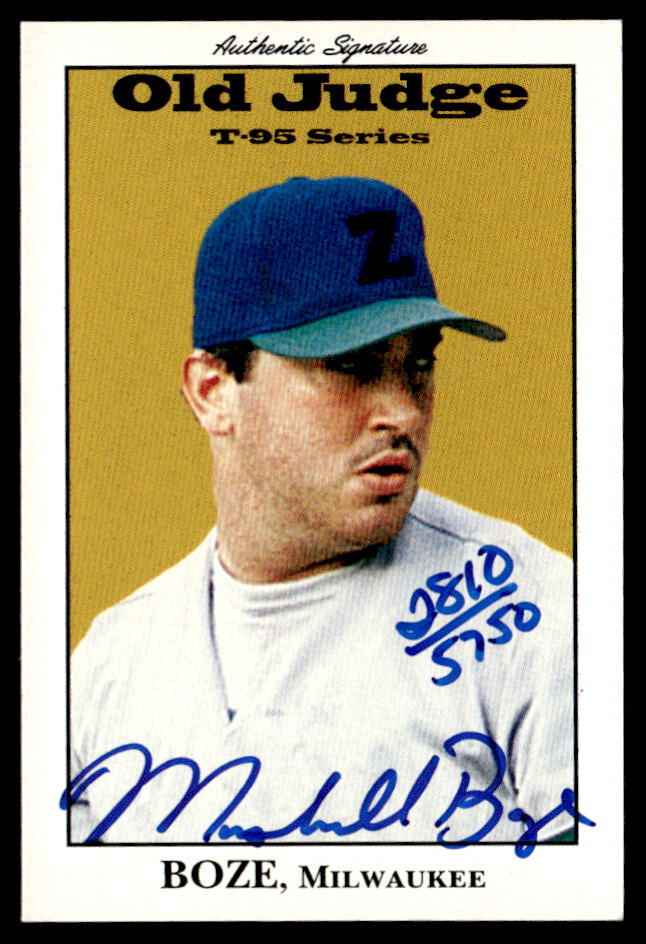 1995 Signature Rookies Old Judge #7 Marshall Boze Signatures New ...