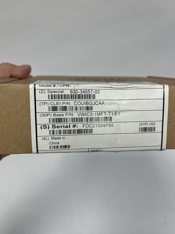 VWIC3-1MFT-T1/E1 Cisco 1-Port Multiflex Voice and WAN Interface Card 73 ...