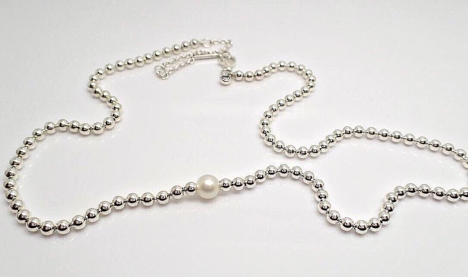 Authentic Pandora #393176C01-45 Treated Cultured Pearl & Beads Necklace ...