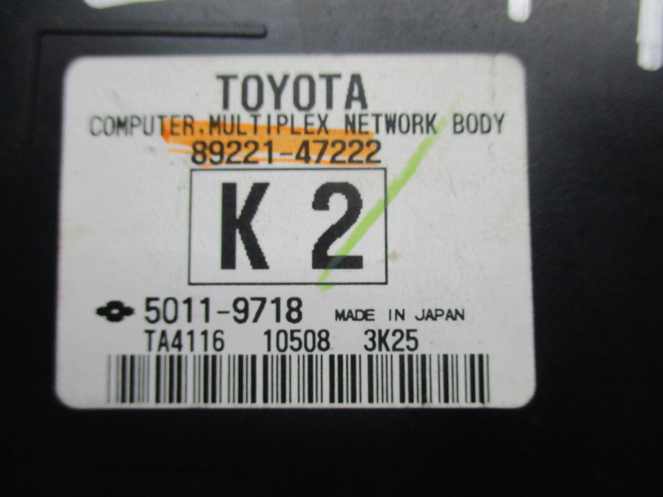 LW02-19 OEM 2013 PRIUS MULTIPLEX NETWORK BODY CONTROL COMPUTER MODULE ...