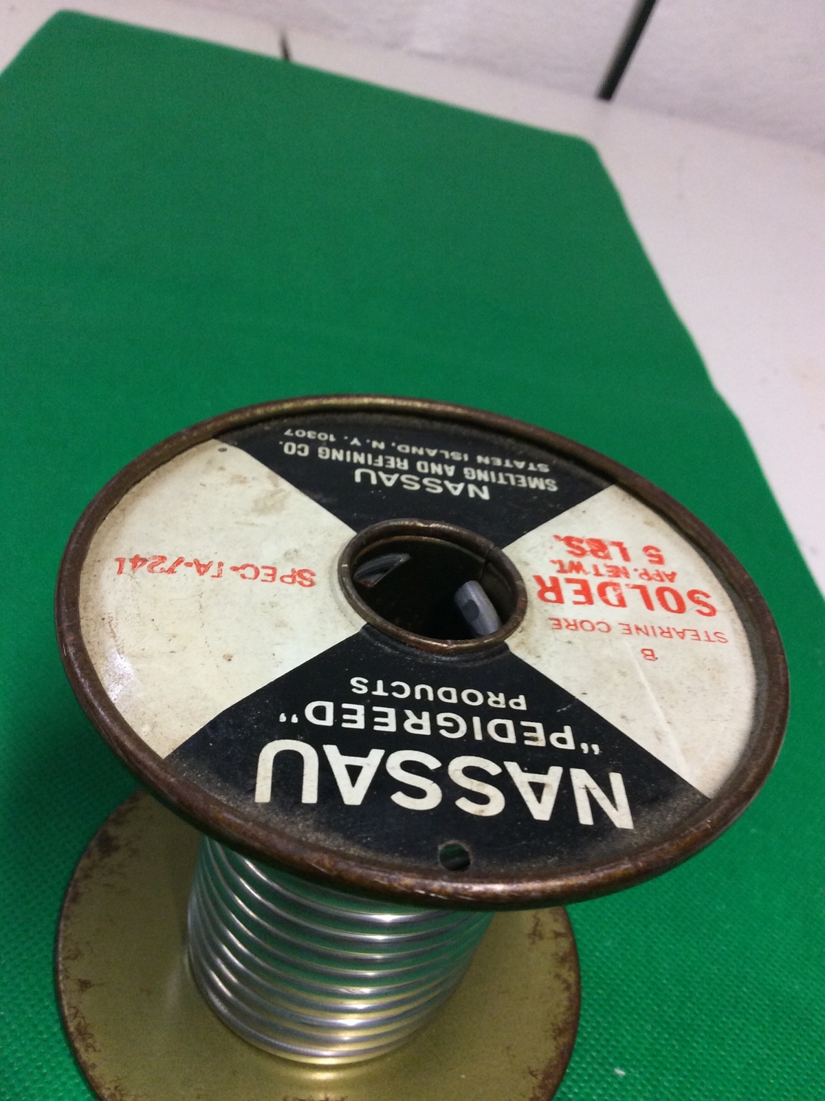 2 Nassau Solder Spec at 7241 Stearine Core Spools 10 LB 11 Oz for sale ...