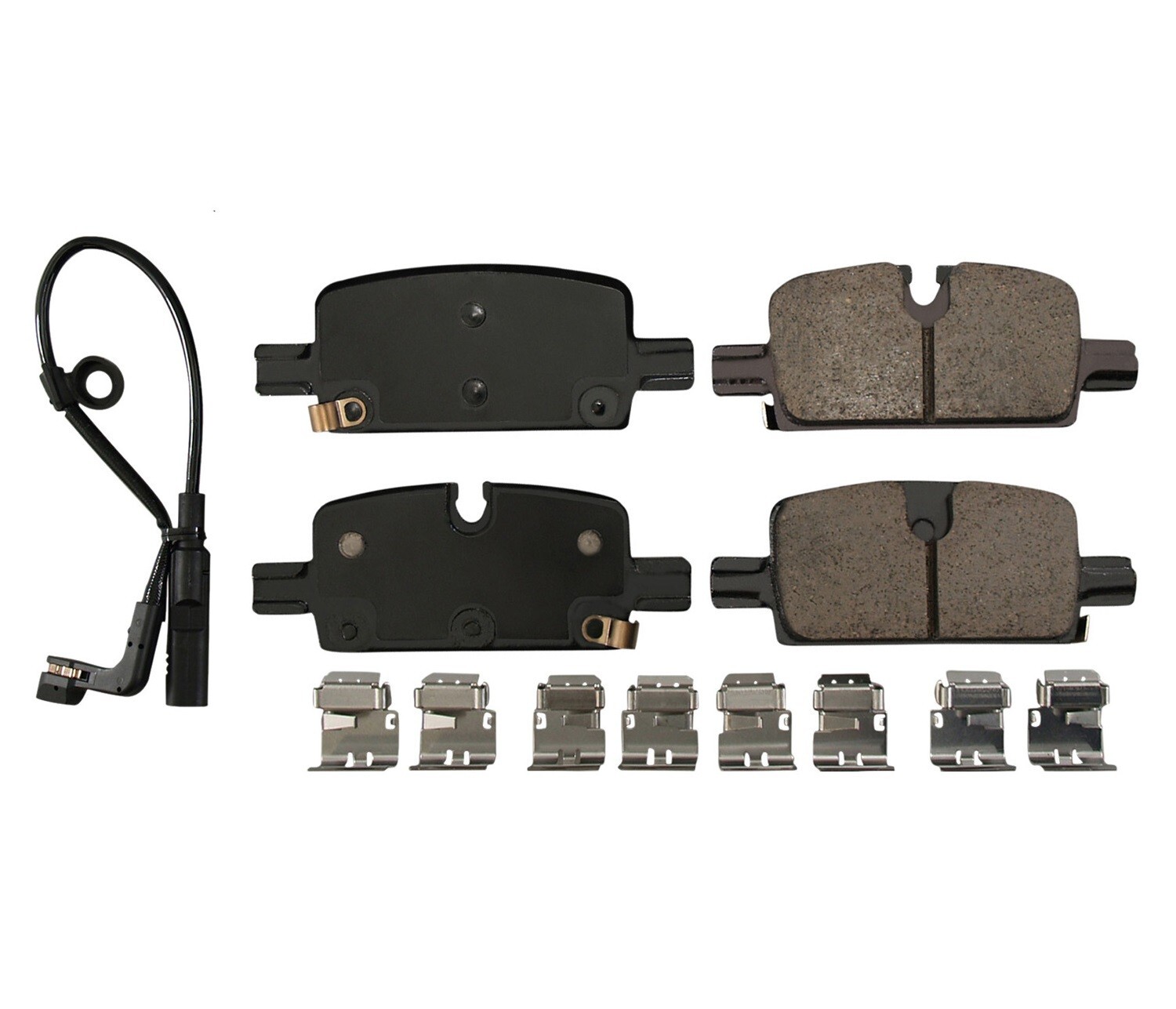 Akebono ProACT Rear Ceramic Brake Pad Set with Sensor for Cadillac ...