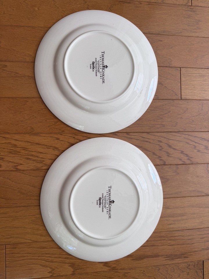 Set of 2 Spode Thomas Kinkade Home "Cottage" Series Dinner Plates 2005 ...