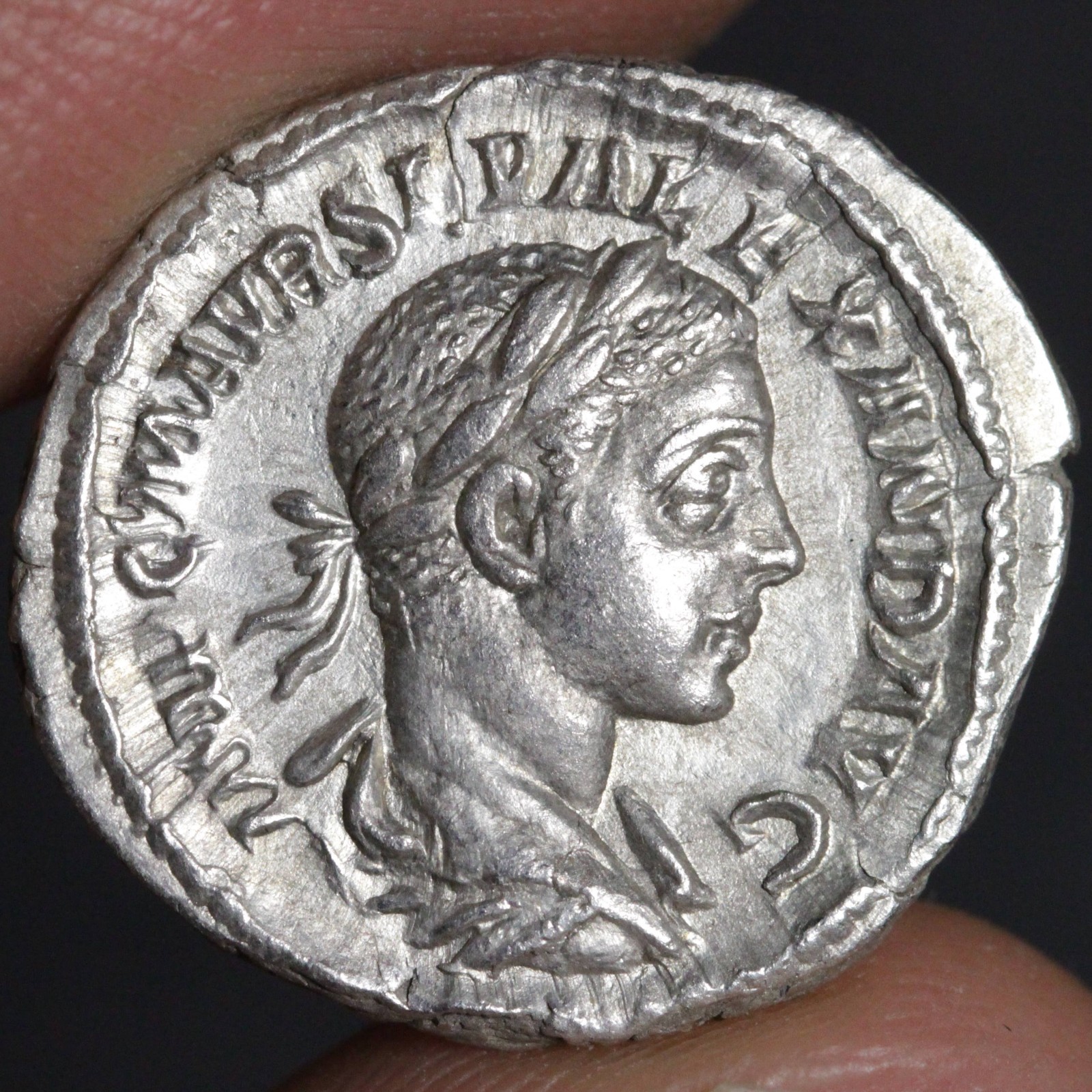 Severus Alexander Denarius Choice VF Ancient Roman Empire Silver Coin ...