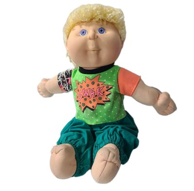 1990 Cabbage Patch Kid Boy With Blonde Mullet & SWAK T-Shirt Squeaky ...