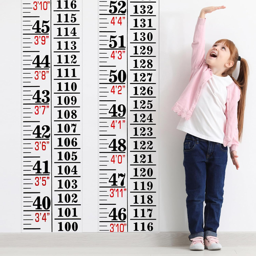 Growth Chart Wall Labels Height Indicator Tape Ruler Growth Chart Decor ...