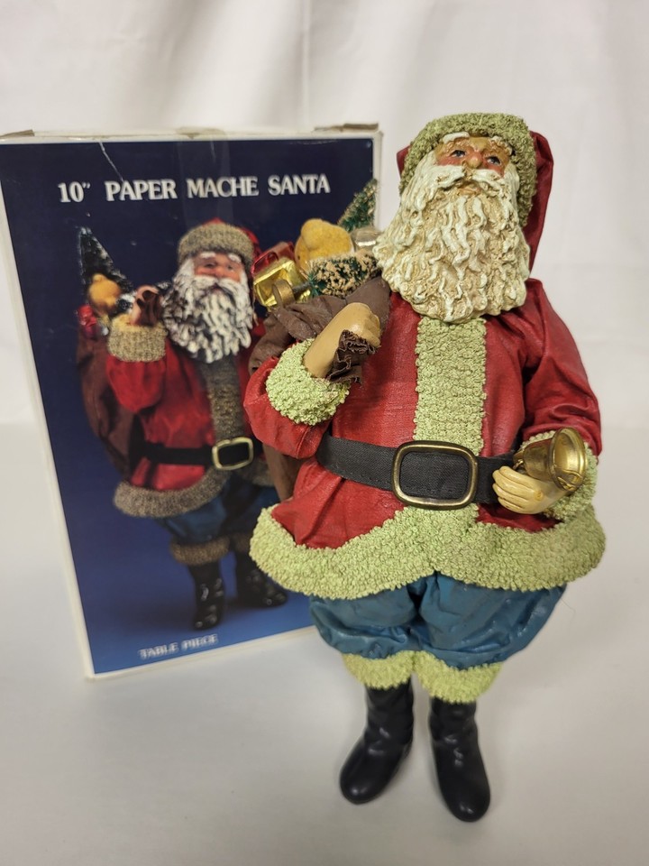 Vintage Santa’s World Kurt S Adler Old World Paper Mache 10” Santa in ...