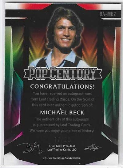 MICHAEL BECK Autograph 2023 Leaf Pop Century Auto 17/25 The Warriors | eBay