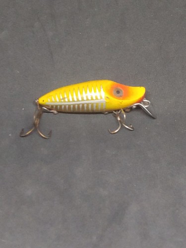 Vintage Heddon Snagless River Runt Spook Sinker Fishing Lure Yellow ...