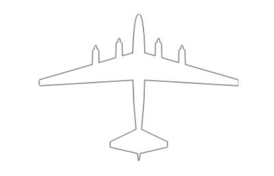 7" us military aircraft silhouette b-52 model 462-29 white bumper ...