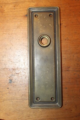 Antique Wrought Bronze Rectangular Entry Escutcheon Craftsman Style S ...