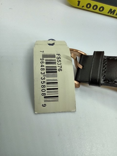 Fossil FS5376 The Minimalist 3h Black Leather 44mm Chronograph Watch ...