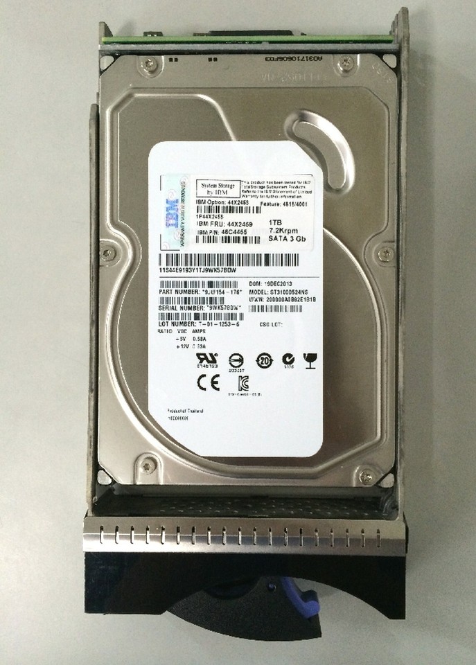 IBM 1TB 7.2K 3.5 HS SATA 44X2458 44X2459 46C4455 Hard Drive ...