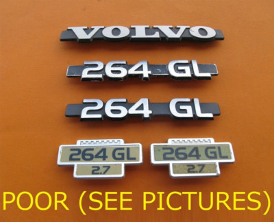 VOLVO 264 GL 2.7 EMBLEM LOGO BADGE SIGN SYMBOL NAME USED OEM A39437 | eBay
