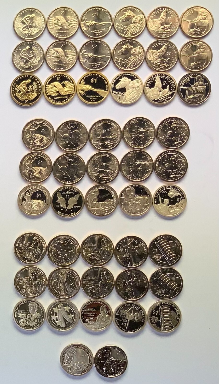 2009- 2025 PDS Sacagawea 53 Coin BU & Proof Set wReverse Proof & Enhanced Uncirc | eBay