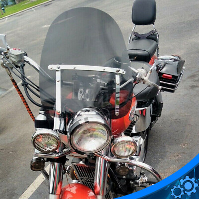 19" Smoke Windshield Windscreen For Yamaha Warrior Road Royal VMax ...