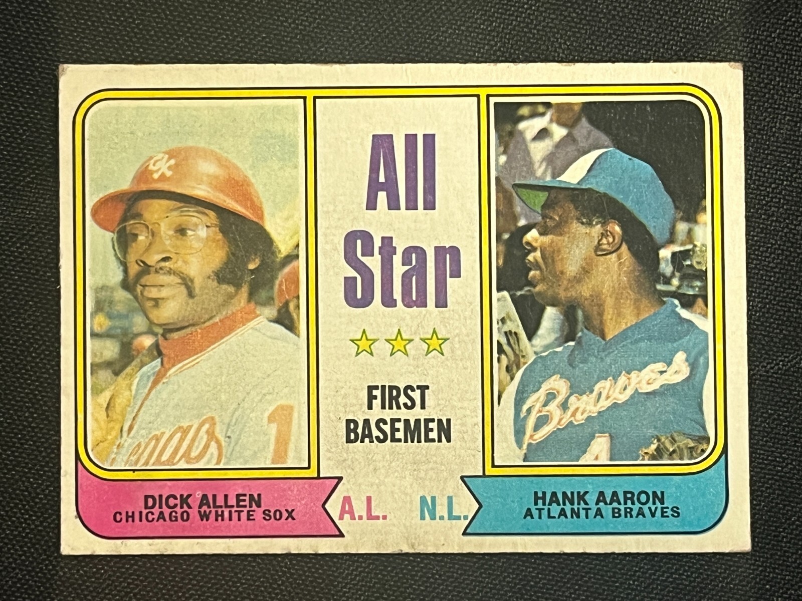 1974 Topps All Star Baseball Card Dick Aaron Hank Allen #332 KB M3 | eBay