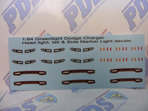 Head Tail and Side Marker lights 1:64 Water Slide Decals Fits GL Dodge ...