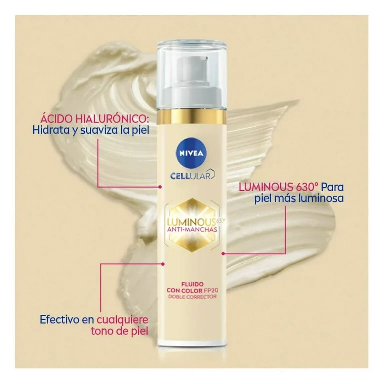 Nivea Doble corrector Luminous fluido con colorantimanchas FP20 40 ml ...